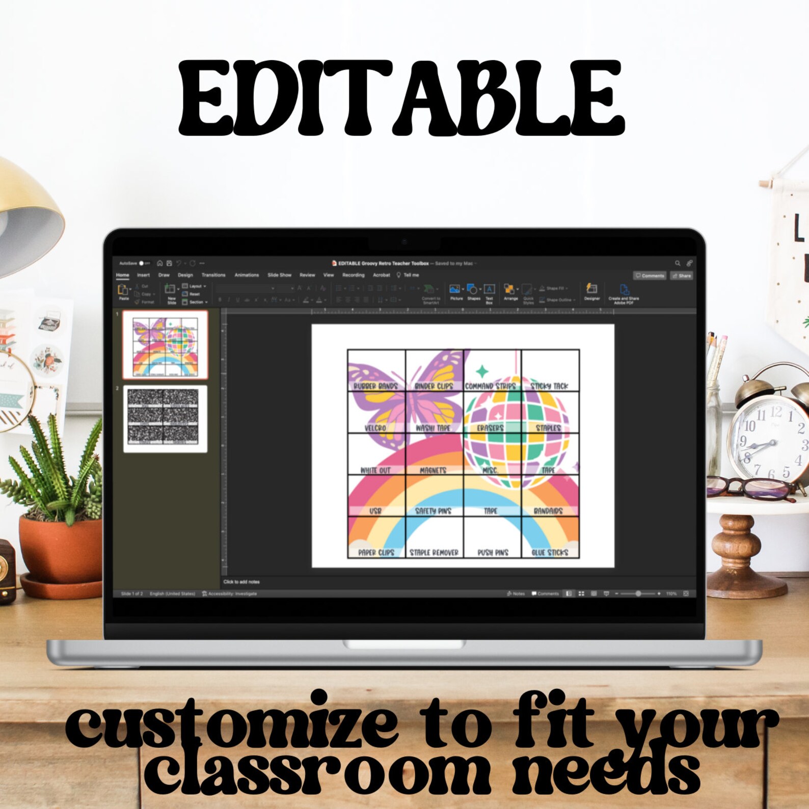 Teacher Toolbox Retro Groovy Classroom Decor, Classroom Printables ...