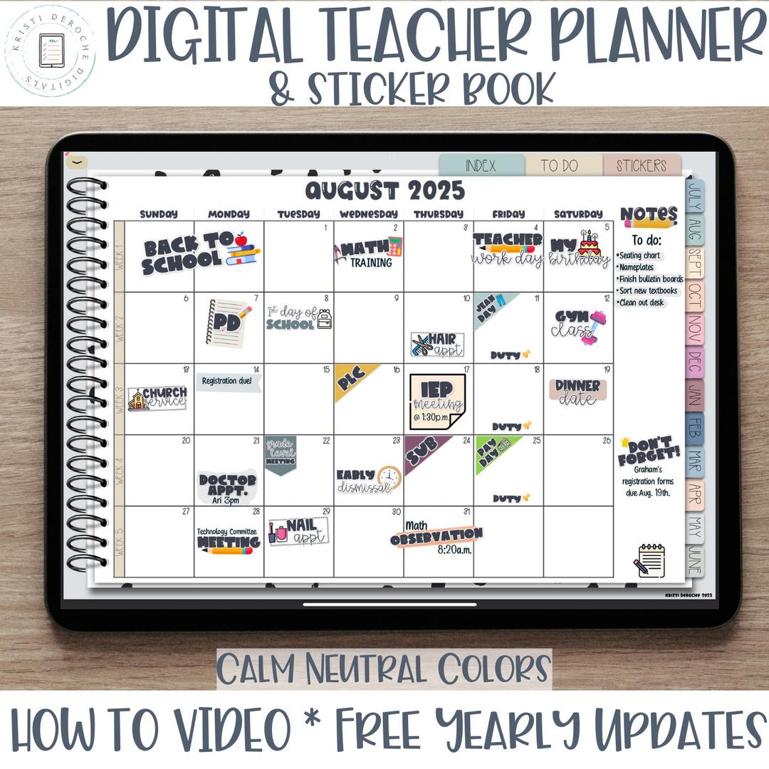 Digital Teacher Planner, iPad Planner, Digital Lesson Planner ...