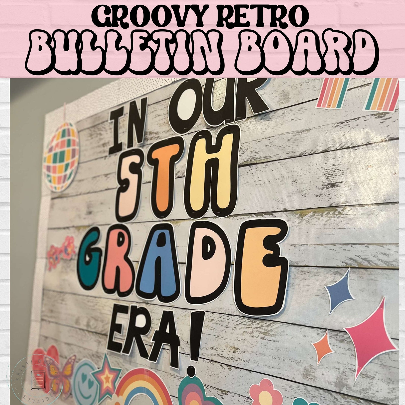 In My Era Bulletin Board Kit Retro Groovy Classroom Decor, Classroom ...