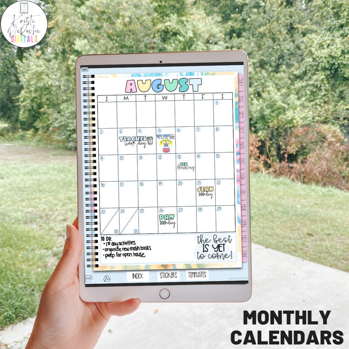 Digital Teacher Life Planner Bundle Tie Dye Ipad Tablet - Etsy