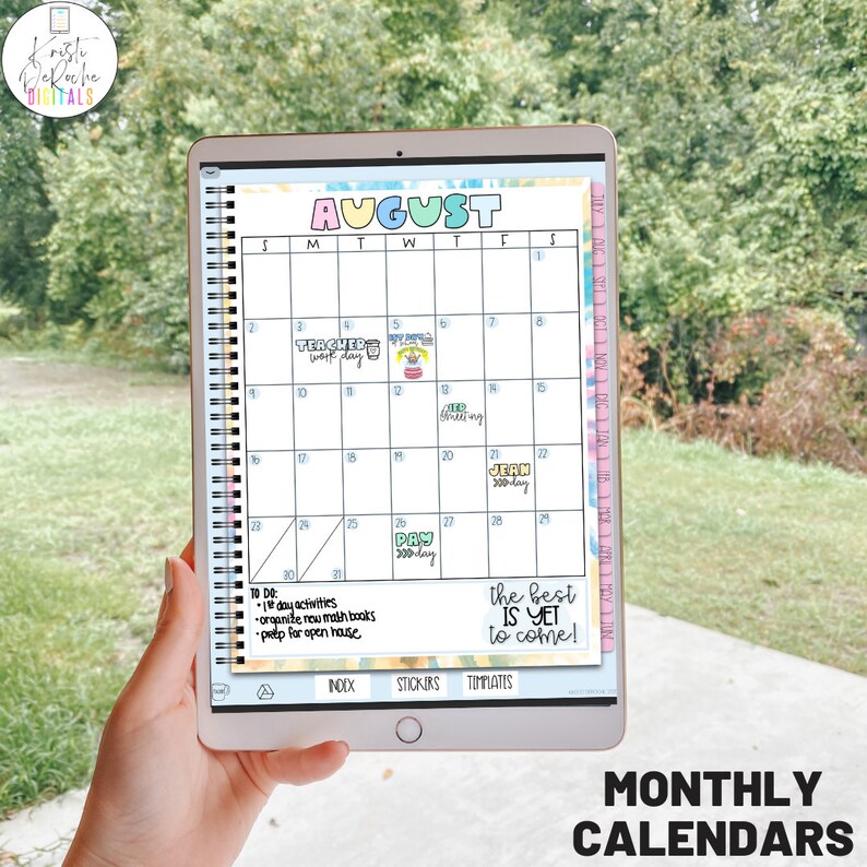 Digital Teacher Life Planner Bundle Tie Dye Ipad Tablet - Etsy