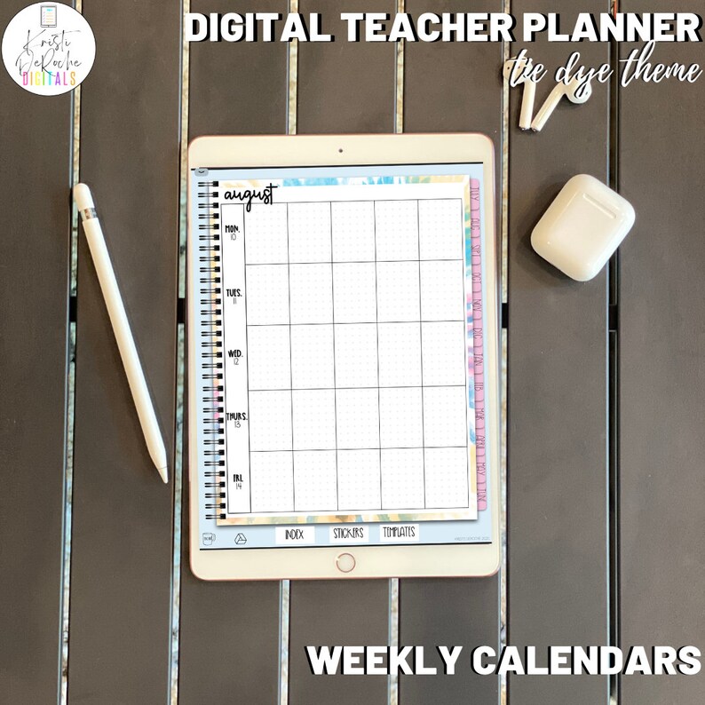 Digital Teacher Planner Editable Ipad Tablet Google | Etsy