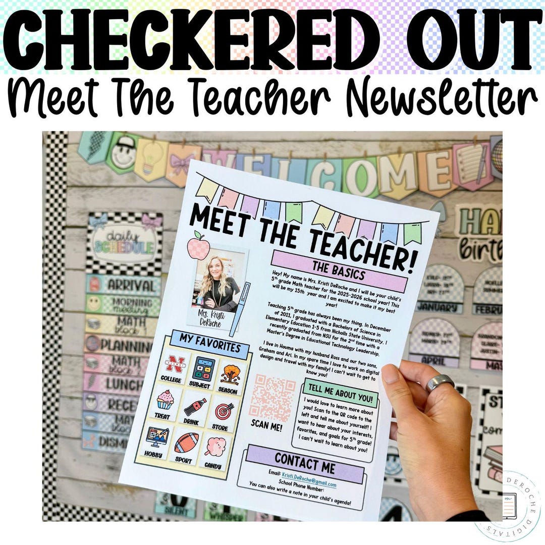 Newsletter for Meet the Teacher Night, Back to School Night ...