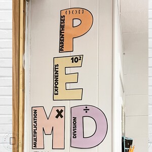 Order of Operations Math Reference Posters Retro Groovy Classroom Decor ...