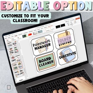 Classroom Jobs Editable Retro Pastel Classroom Decor, Classroom ...