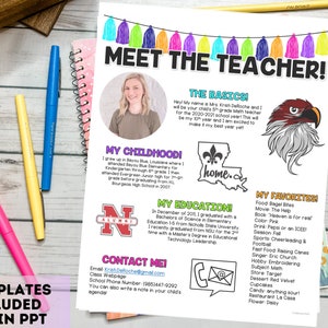 Meet the Teacher Newsletter Template, Editable Newsletter, Back to ...