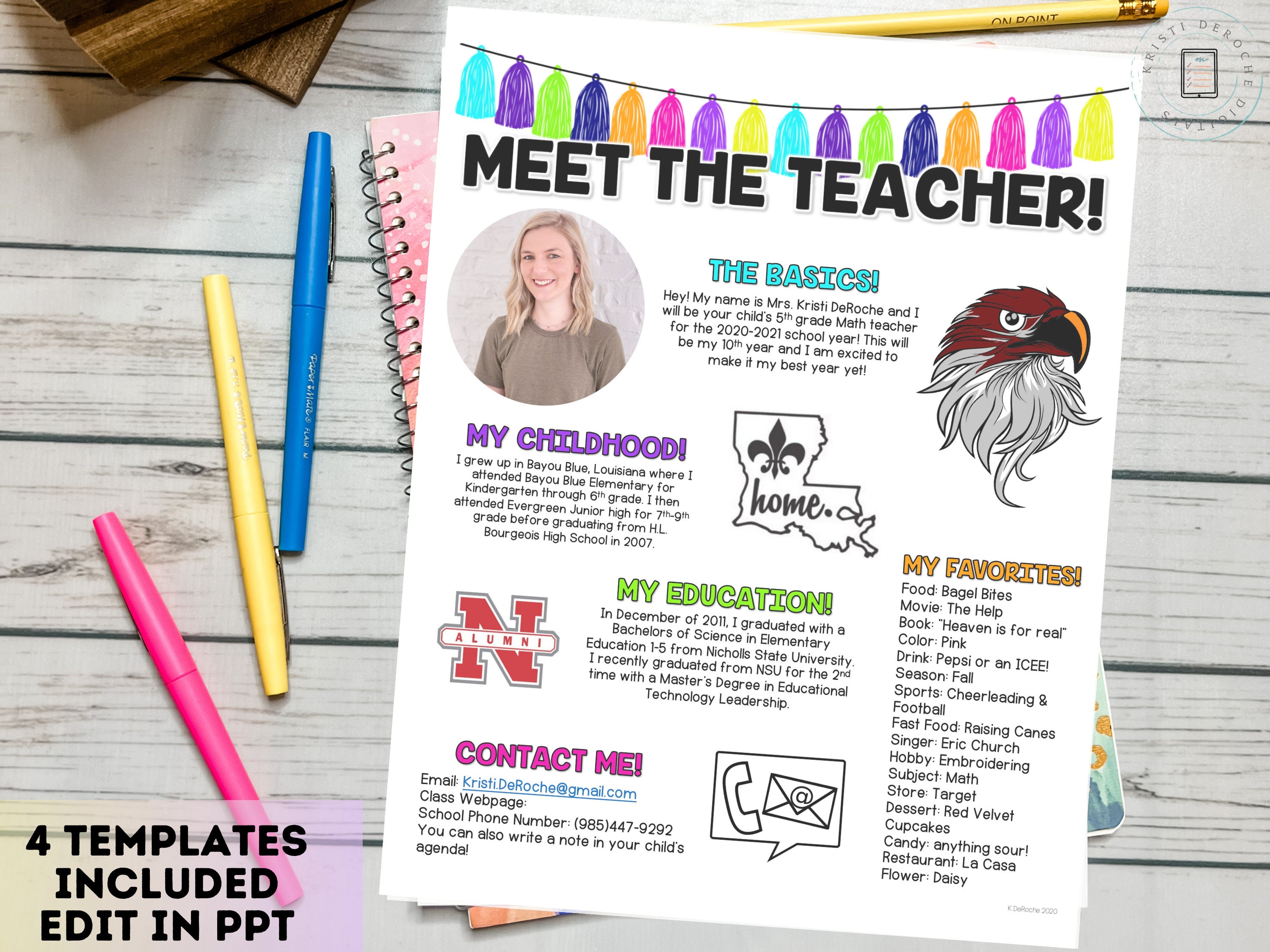 Meet the Teacher Newsletter Template, Editable Newsletter, Back to ...