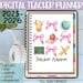 Retro Teacher Lesson Planner | EDITABLE | 2025-2026 | Teacher Binder ...