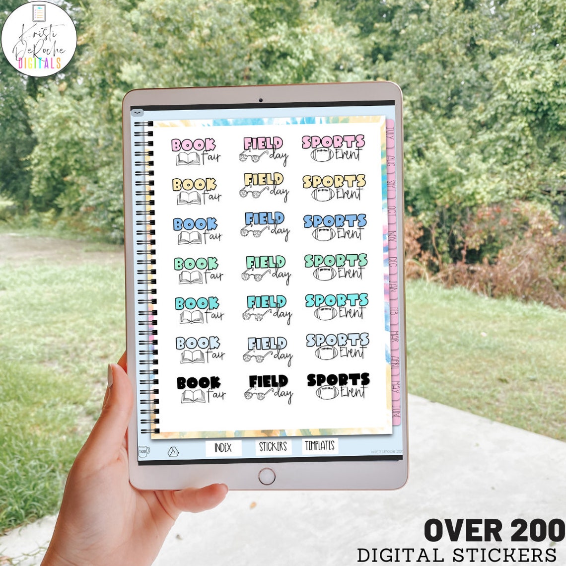 Digital Teacher Life Planner Bundle Tie Dye Ipad Tablet - Etsy