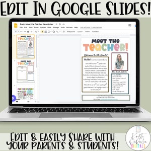 Meet the Teacher Newsletter Editable - Back to School - Teacher ...