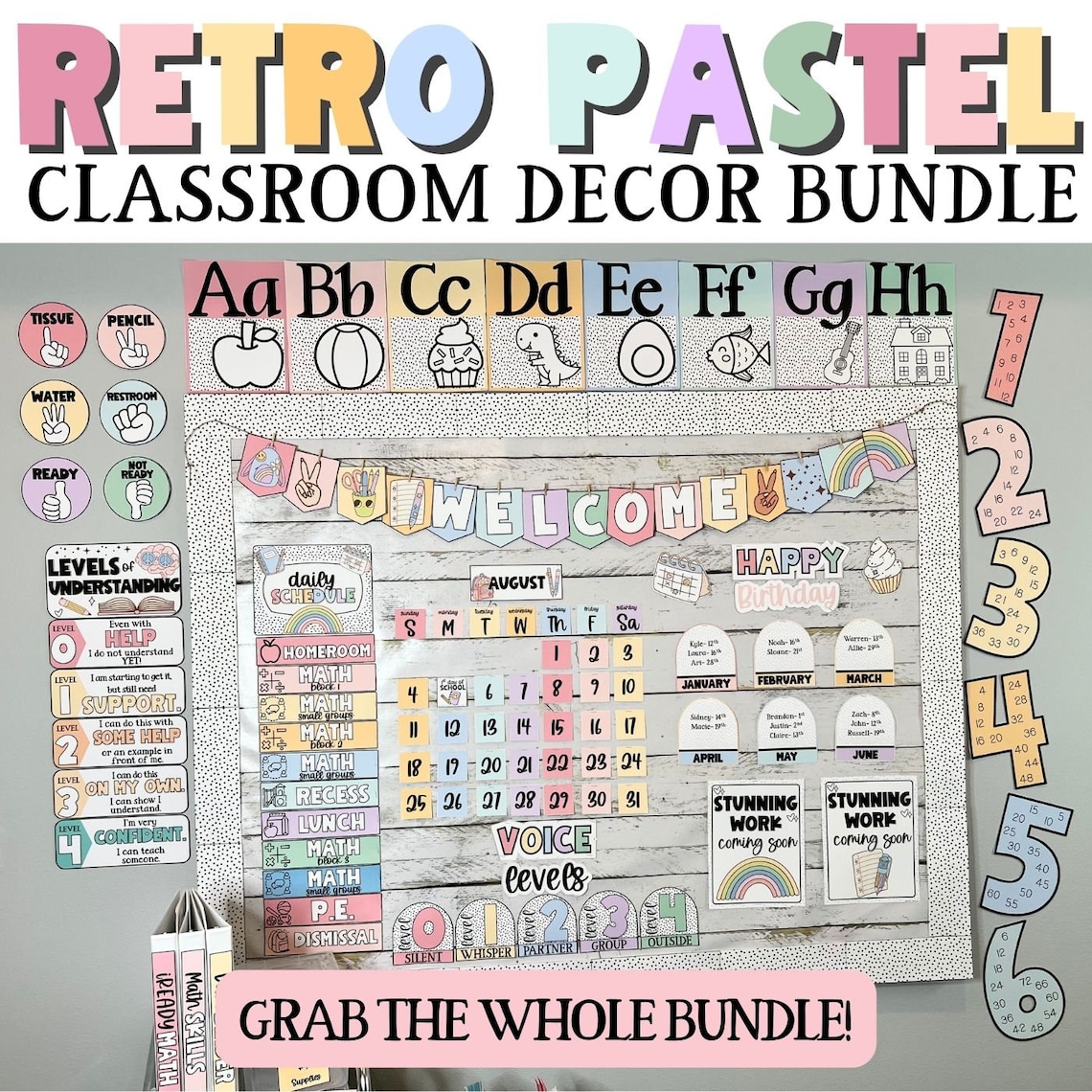 Classroom Jobs Editable Retro Pastel Classroom Decor, Classroom ...