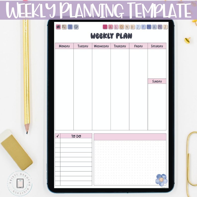 Digital Teacher Planner, iPad Planner, Goodnotes Planner, Retro Theme ...