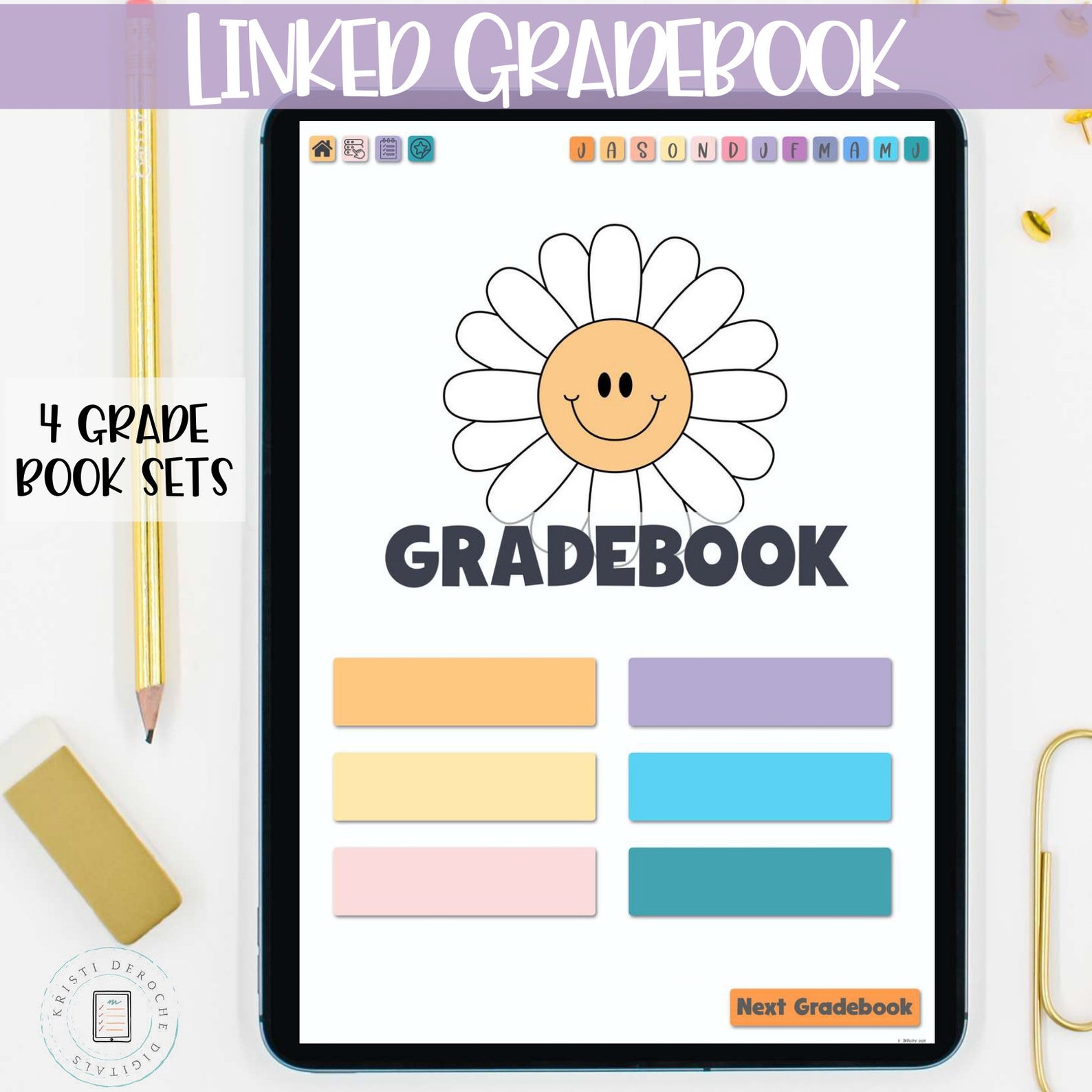 Retro Digital Teacher Planner, iPad Planner, Goodnotes Planner, Retro ...