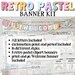 Banner Kit, Welcome Banner, Retro Pastel Classroom Decor Pastel ...