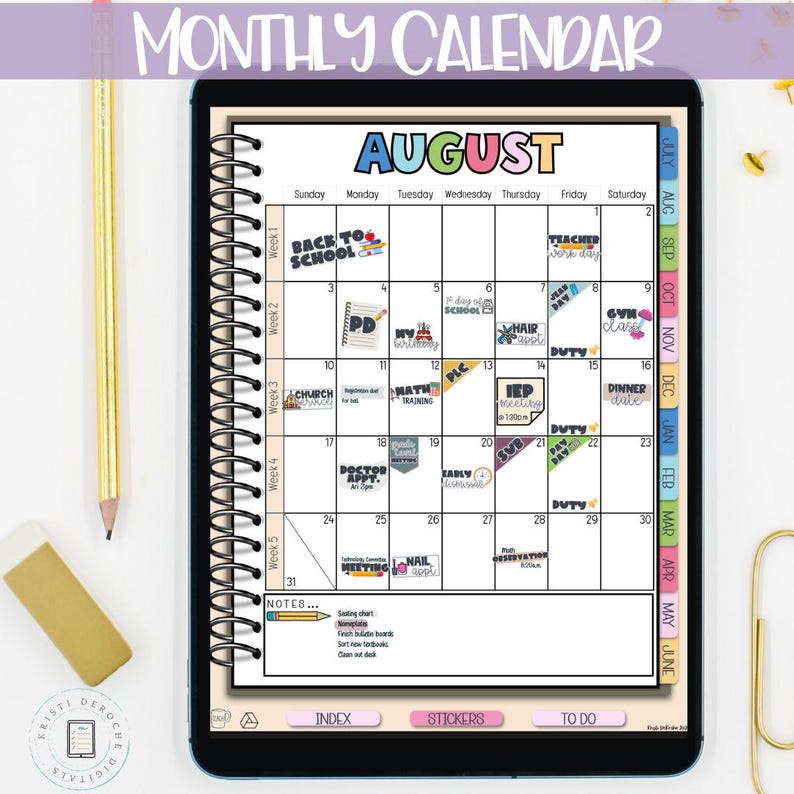 Digital Teacher Planner | Digital Teacher Planner for Goodnotes| 2026 ...