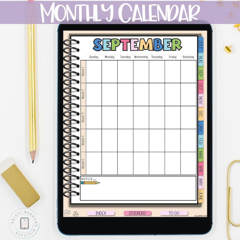 Digital Teacher Planner | Editable | Ipad, Tablet, Google | UNDATED ...