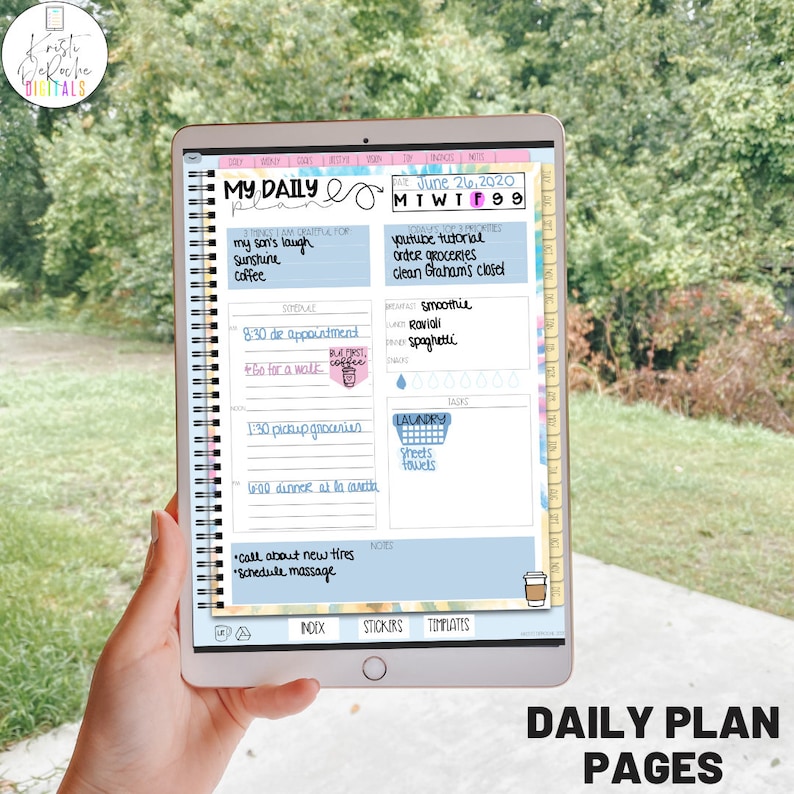 Digital Teacher Life Planner Bundle | Tie Dye | Ipad, Tablet, Google ...