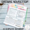 Meet the Teacher Newsletter Template, EDITABLE Newsletter Template ...