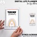 Digital Teacher Planner Boho Rainbow Portrait & Landscape - Etsy