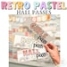 Editable Hall Passes for Calm Retro Pastel Classroom Decor Pastel ...
