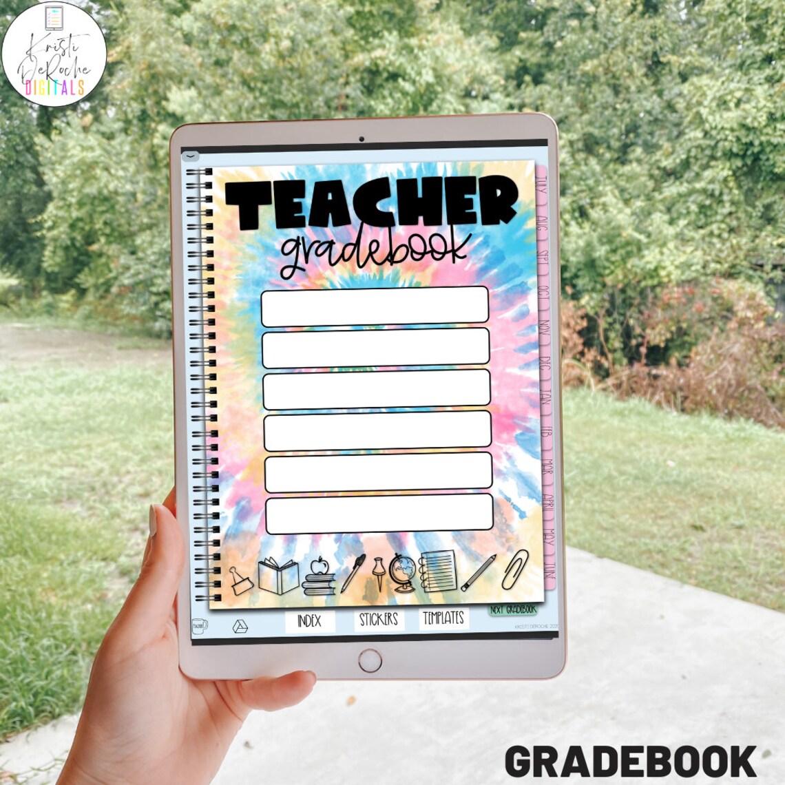 Digital Teacher Life Planner Bundle Tie Dye Ipad Tablet - Etsy