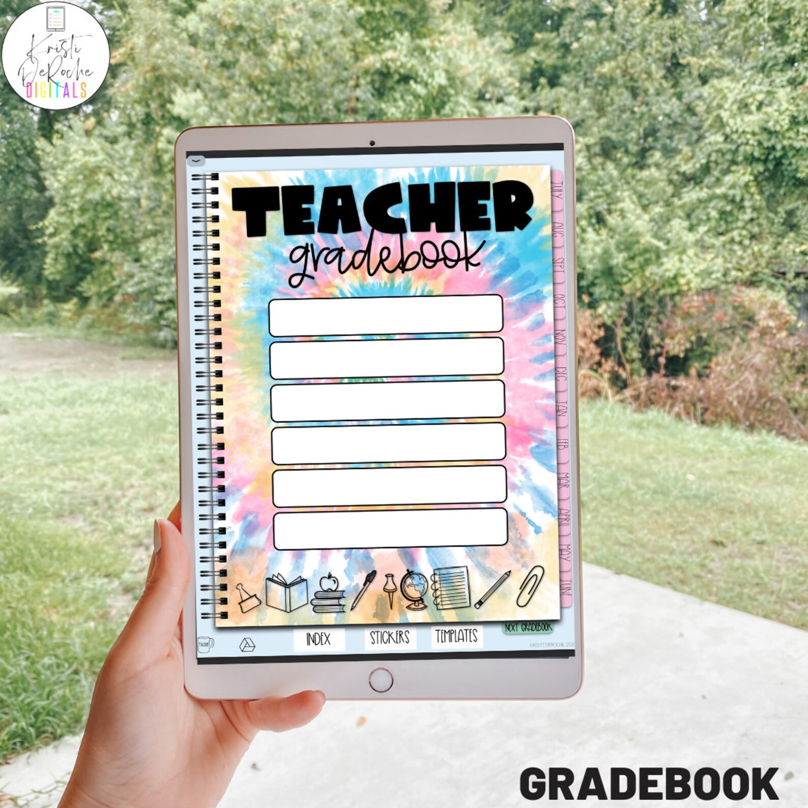 Digital Teacher Life Planner Bundle Tie Dye Ipad Tablet - Etsy