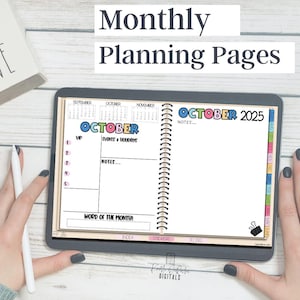 Digital Teacher Planner, Landscape, 2025-2026 Goodnotes Teacher Planner ...