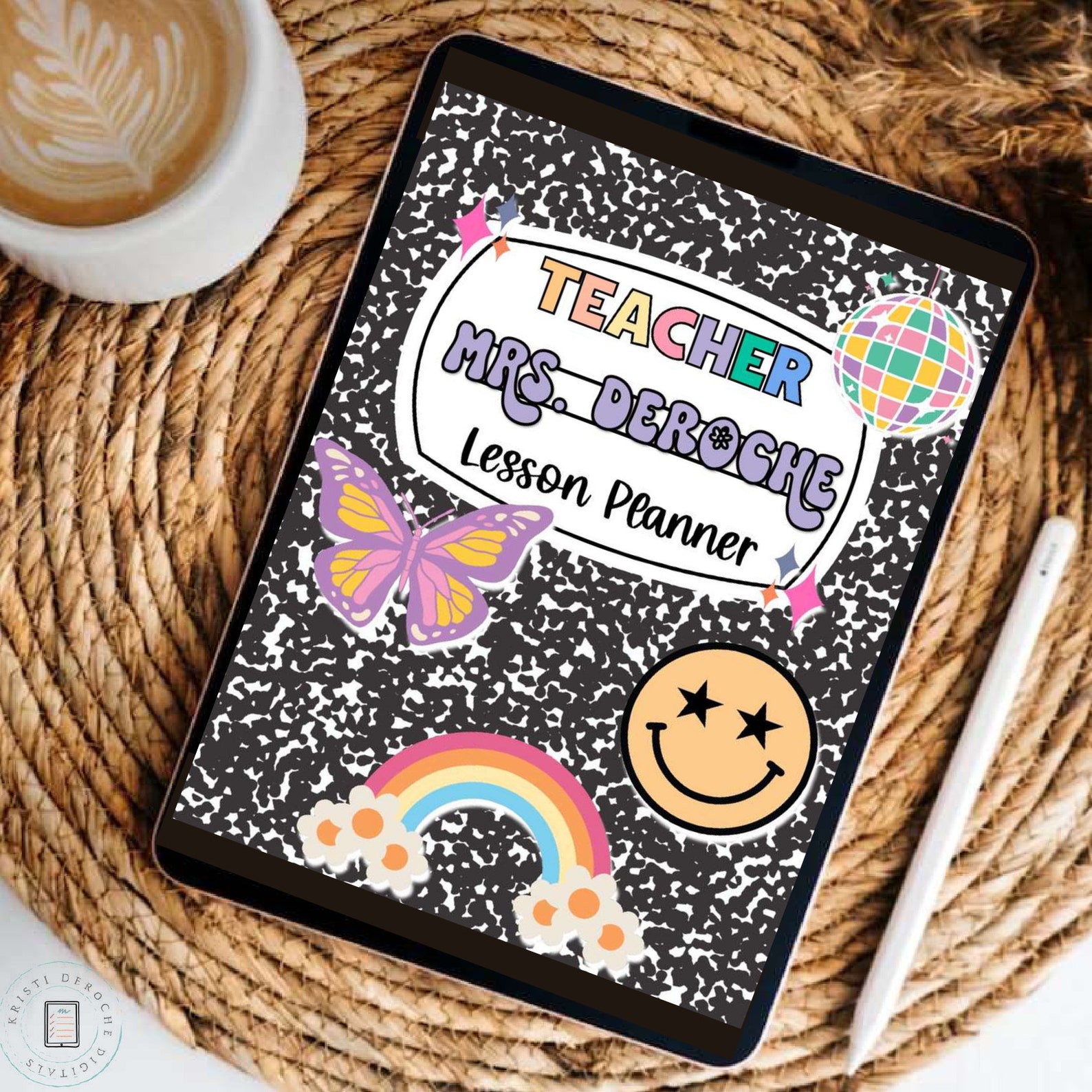 Retro Digital Teacher Planner, iPad Planner, Goodnotes Planner, Retro ...