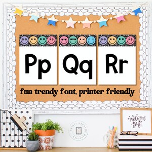 Classroom Alphabet Posters, Retro Groovy Classroom Decor, Classroom ...