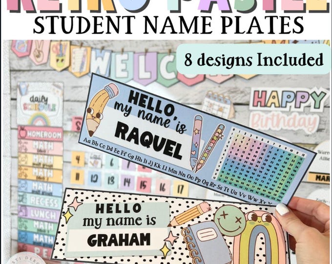 Classroom Jobs Editable Retro Pastel Classroom Decor, Classroom ...