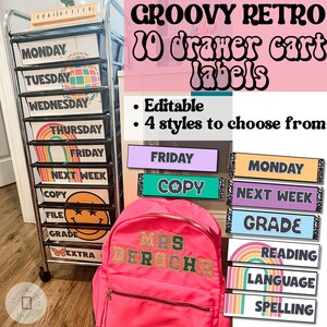 Retro Classroom Decor Bundle, Classroom Decor Kit, Printable Decor ...