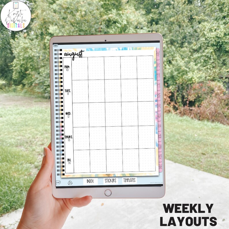 Digital Teacher Life Planner Bundle Tie Dye Ipad Tablet - Etsy