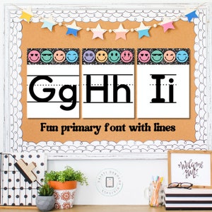 Classroom Alphabet Posters, Retro Groovy Classroom Decor, Classroom ...