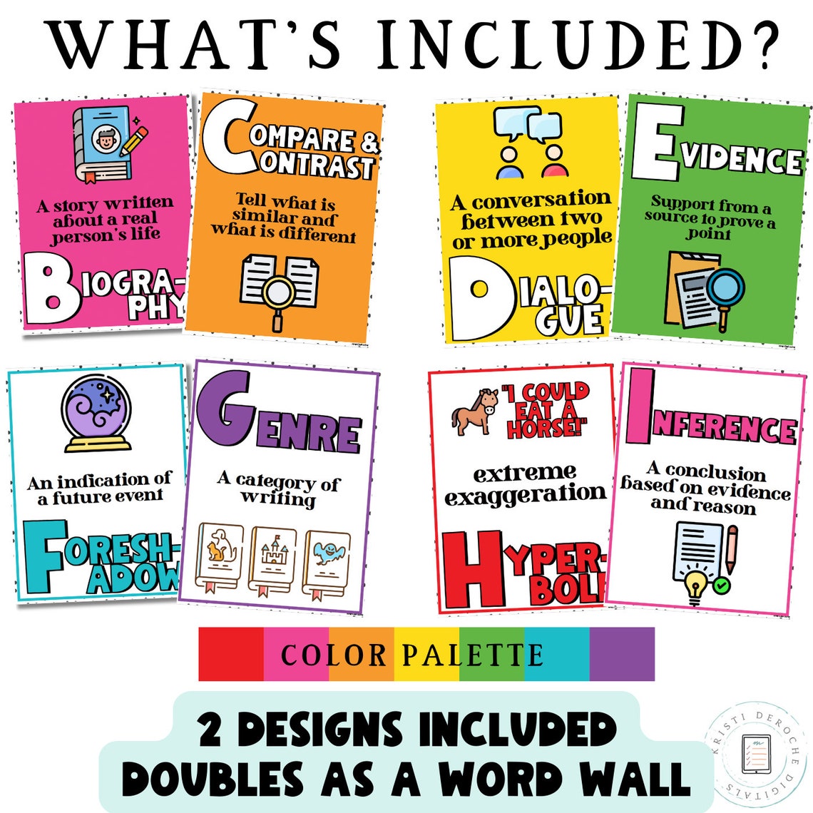 Classroom ELA Alphabet, Primary Brights Colors Classroom Decor, Back to ...