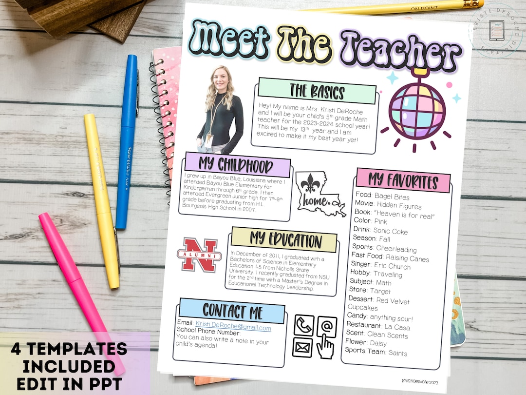 Meet the Teacher Newsletter Template, Editable Newsletter, Back to ...