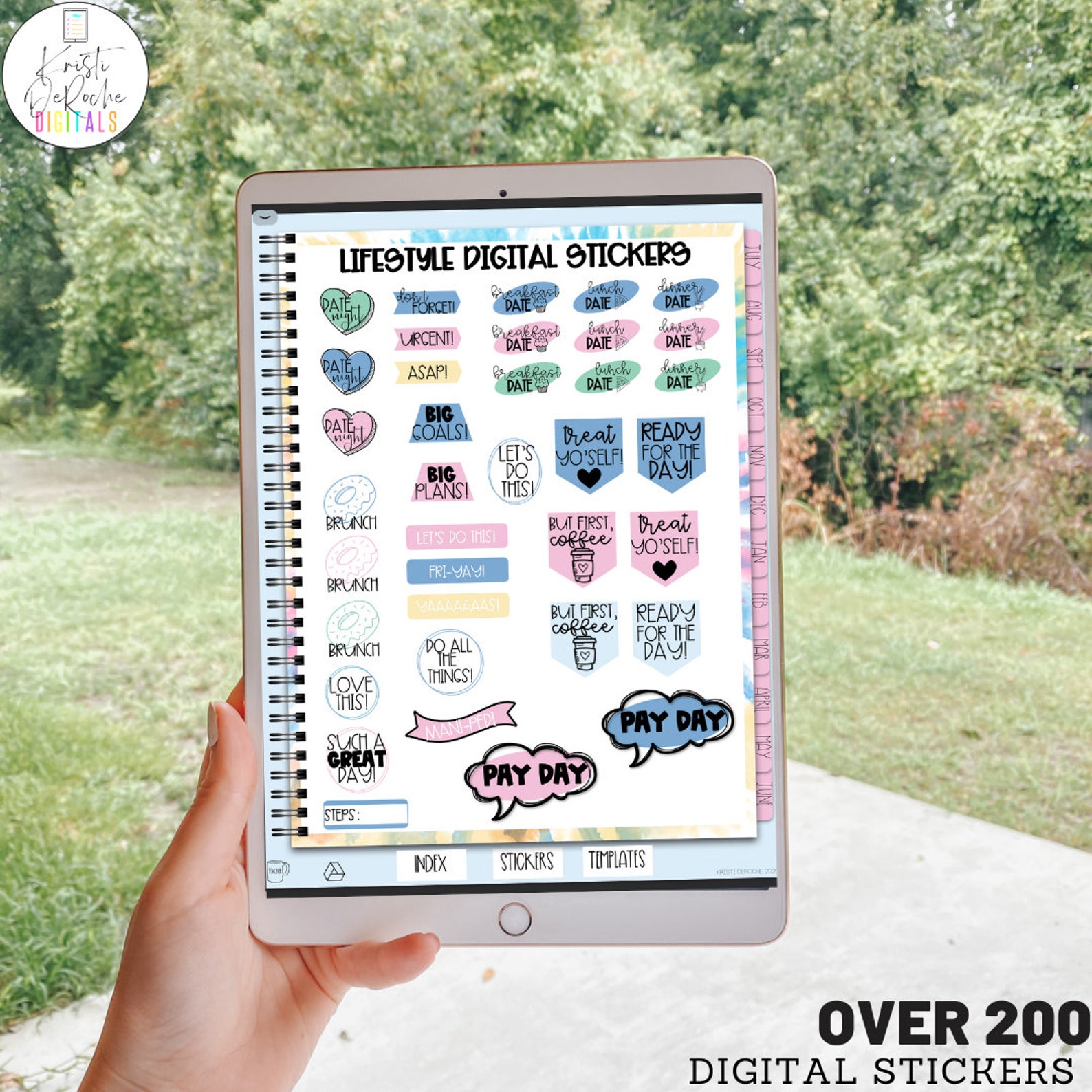 Digital Teacher Life Planner Bundle Tie Dye Ipad Tablet - Etsy
