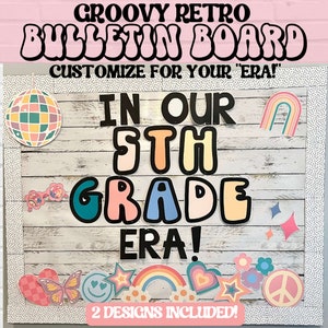 In My Era Bulletin Board Kit Retro Groovy Classroom Decor, Classroom ...