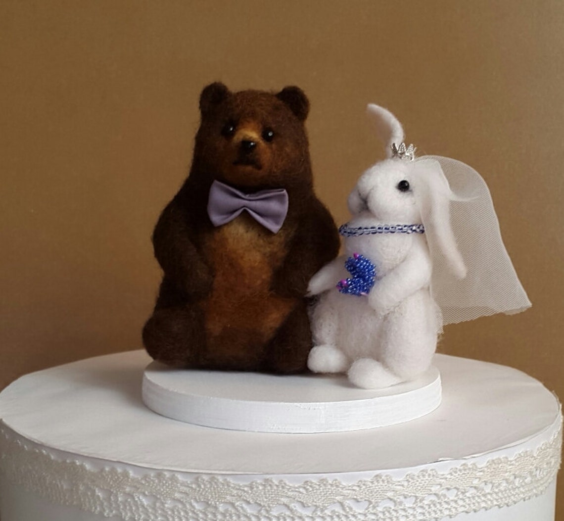 Bear Wedding Cake Topper Animal Cake Topper Rustic Wedding - Etsy