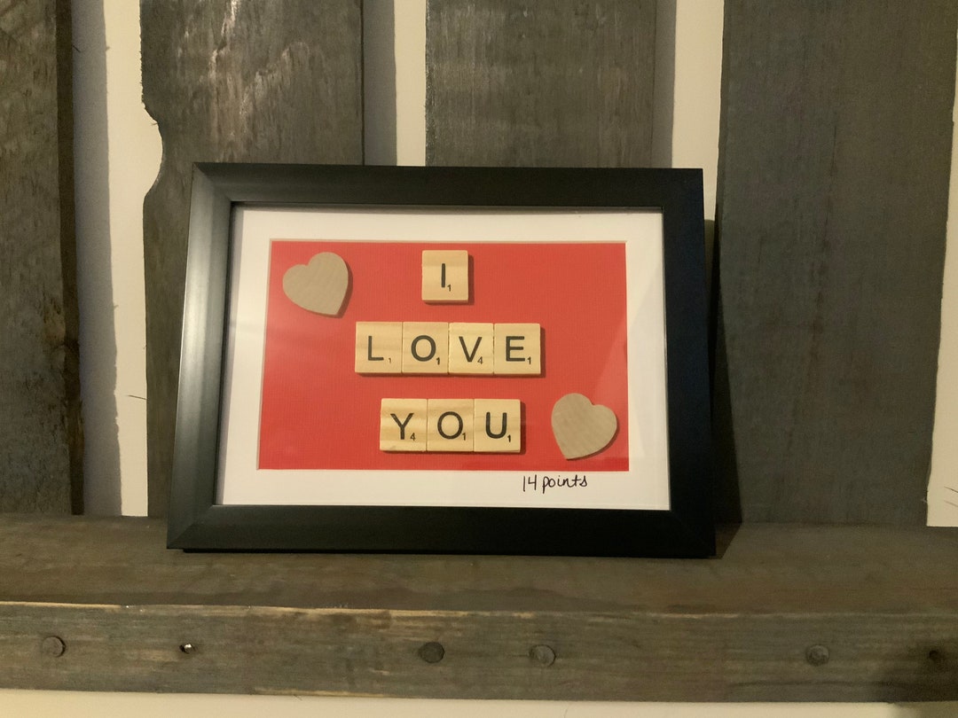 Valentines Day Scrabble Letter Frame - Etsy