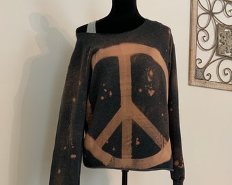 Peace Sign Sweatshirt - Etsy