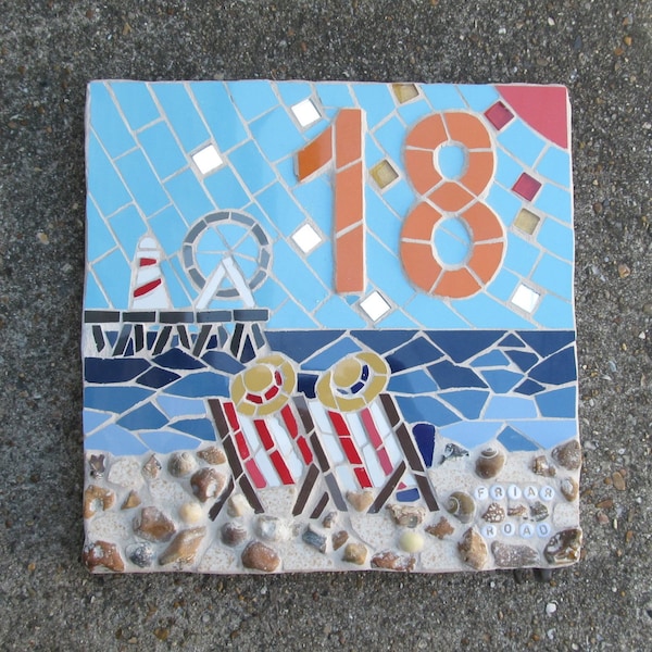 Mosaic House Number - Etsy