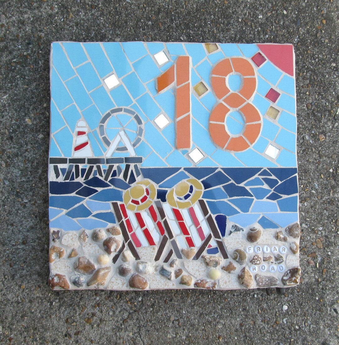 Mosaic House Number, Made to Order With Variety of Sizes, Colours and ...