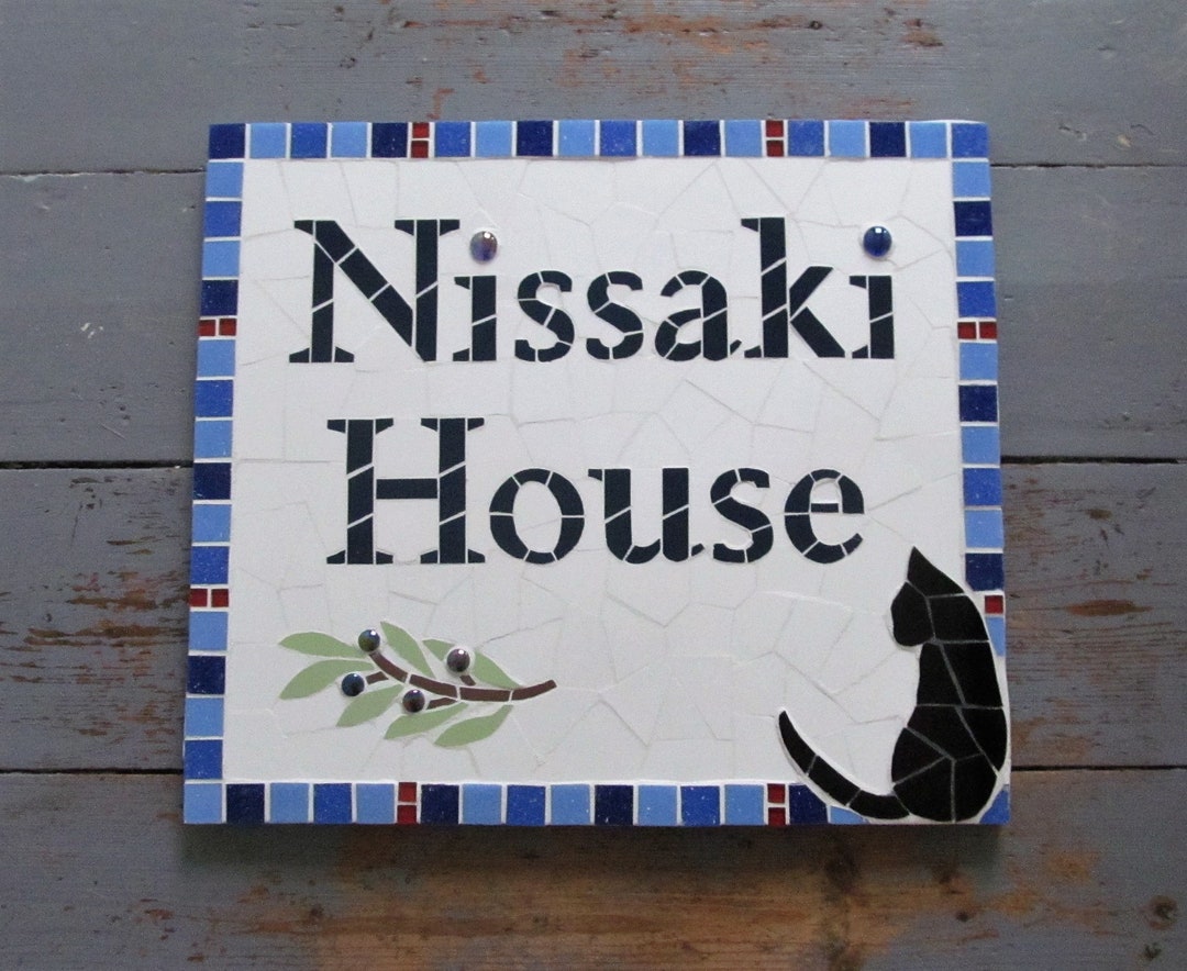 Custom Mosaic House Sign: Personalized Name Plaque - Etsy UK