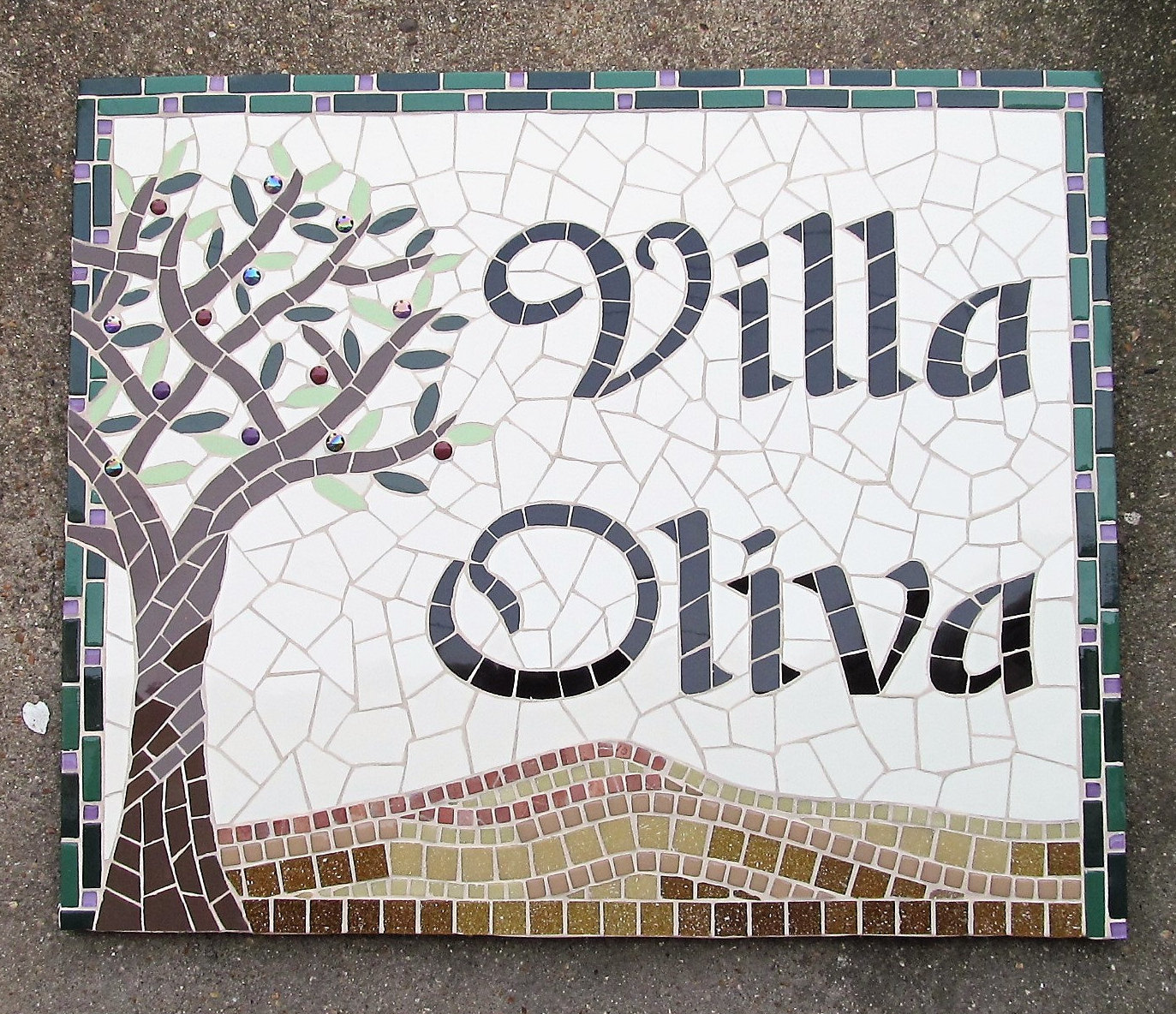Mosaic Name Plaque Memorial Plaque Different Sizes and | Etsy