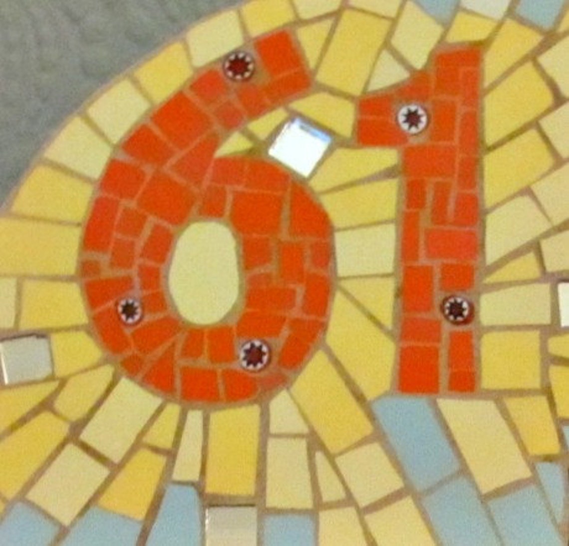 Mosaic House Number, Made to Order With Variety of Sizes, Colours and ...