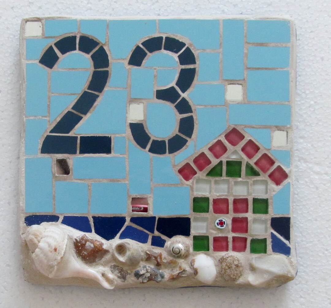 Mosaic House Number, Made to Order With Variety of Sizes, Colours and ...