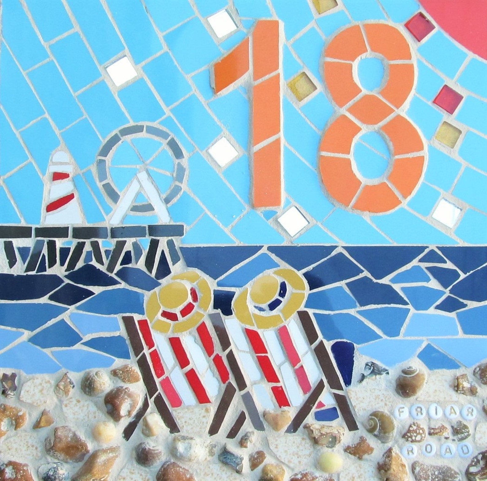 Mosaic House Number, Made to Order With Variety of Sizes, Colours and ...