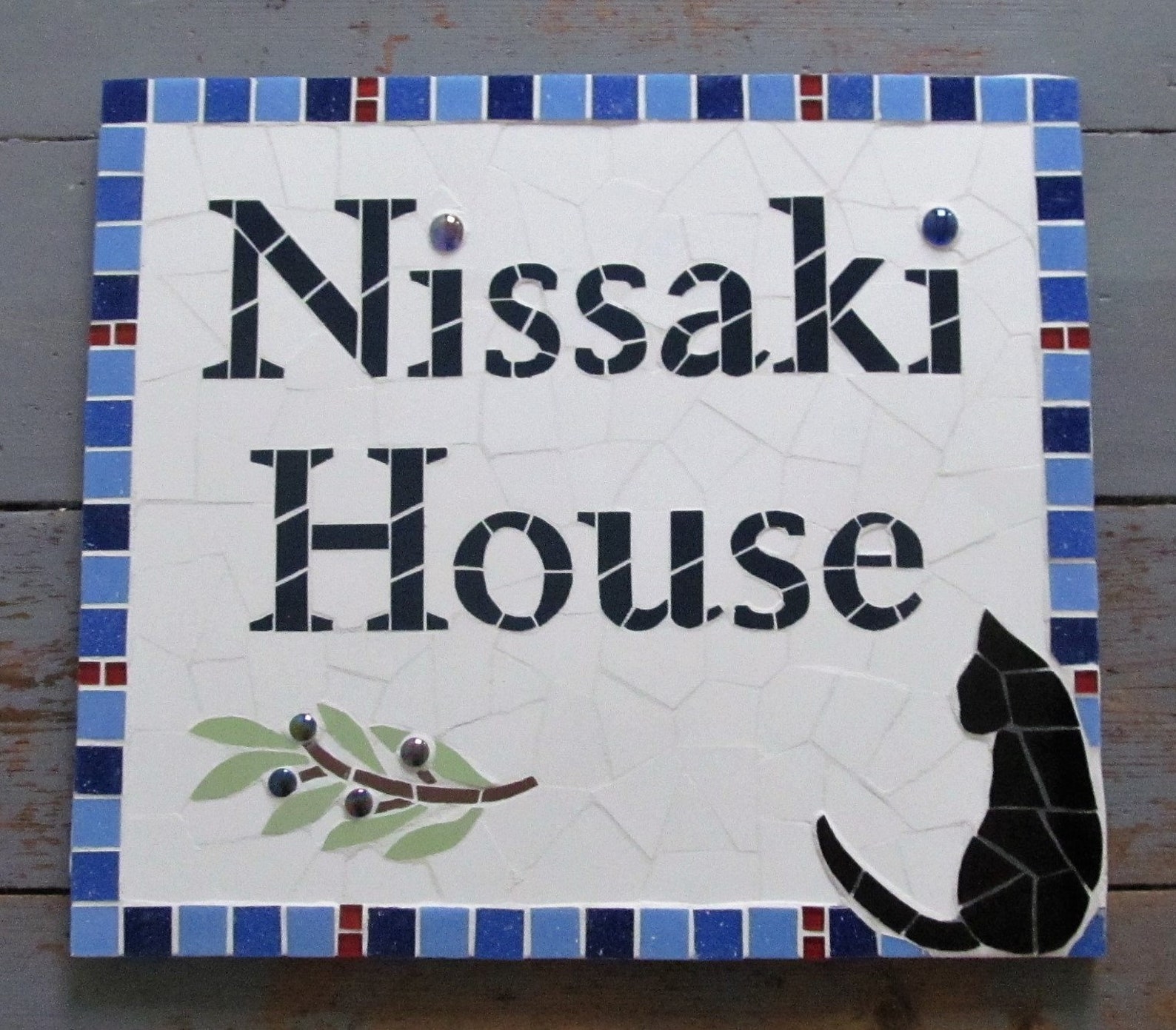 Mosaic House Sign, Name Plaque; Different Sizes and Designs Available ...