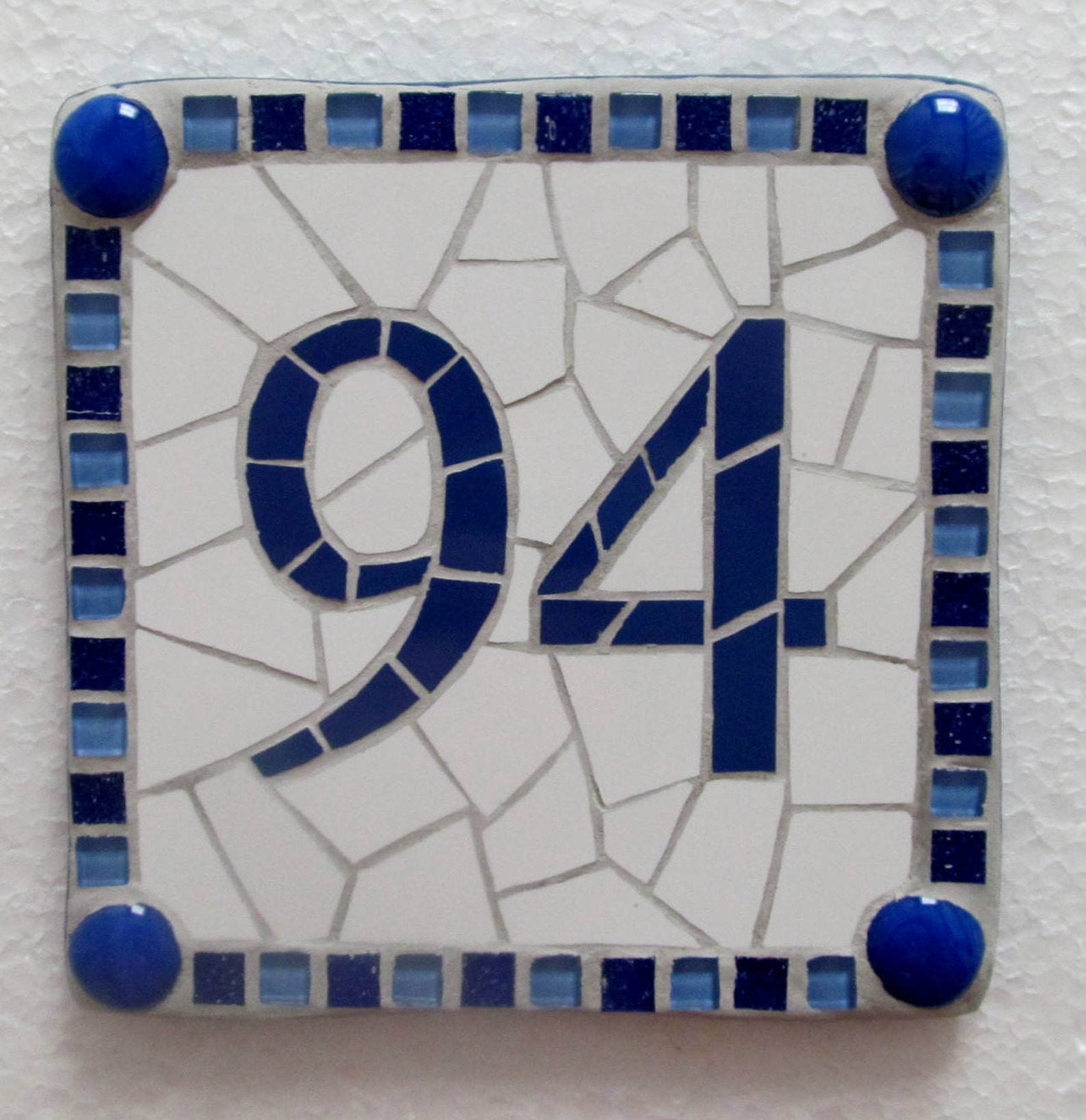 Mosaic House Number -classic Style, Different Sizes and Colours ...