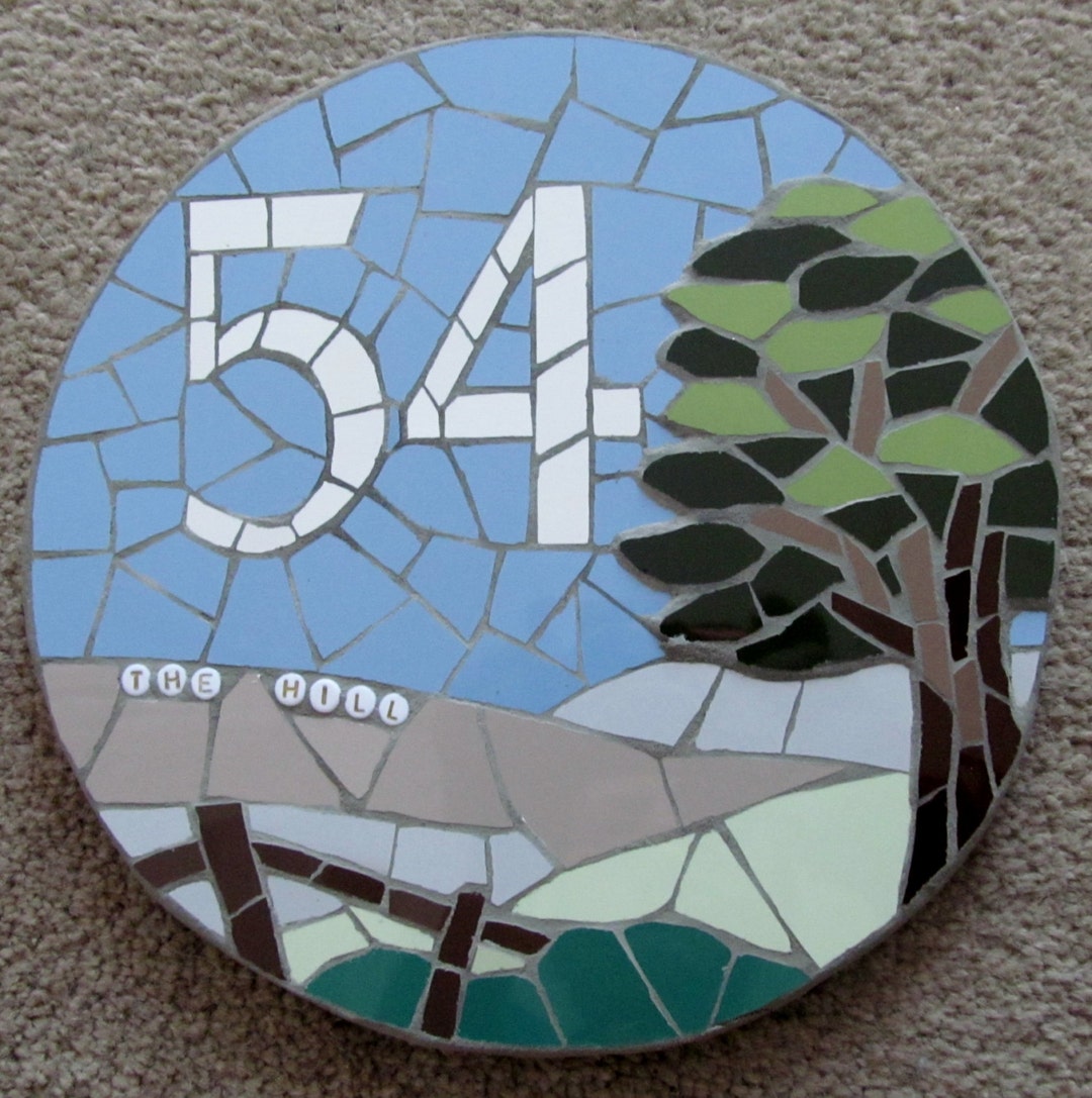 Mosaic House Number; Mosaic House Sign/plaque; Variety of Sizes ...